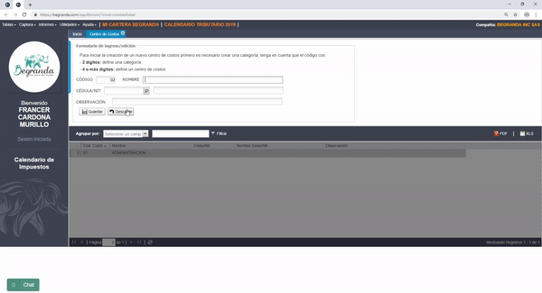 Begranda Software contable